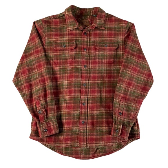 Orvis | Shirts | Orvis Flannel Shirt Jacket Mens Large Red Green Plaid ...